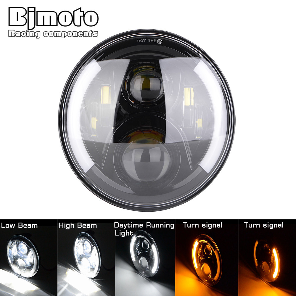 BJMOTO Motorcycle Led High/Low Beam Headlight For Honda CB400 CB500 ...