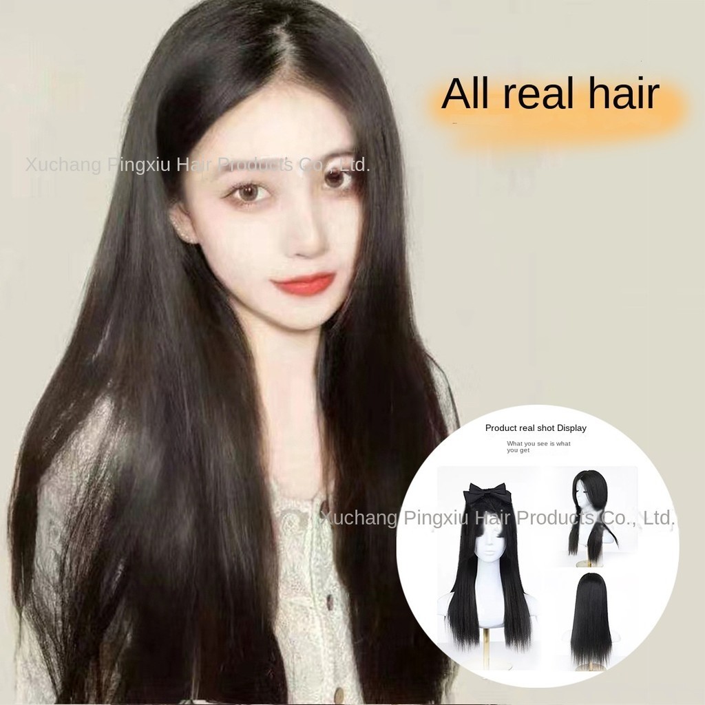 Xu Chang Front Lace Wig Real Hair Full Real Hair Female Long Hair Lace ...