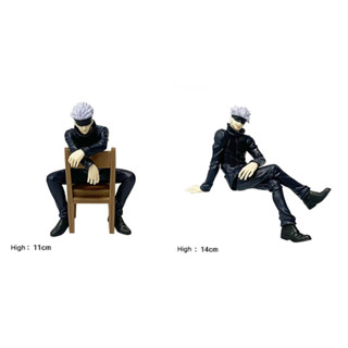 HI-SUHE Jujutsu Kaisen Action Figure, 11cm Seated Gojo Satoru Doll ...