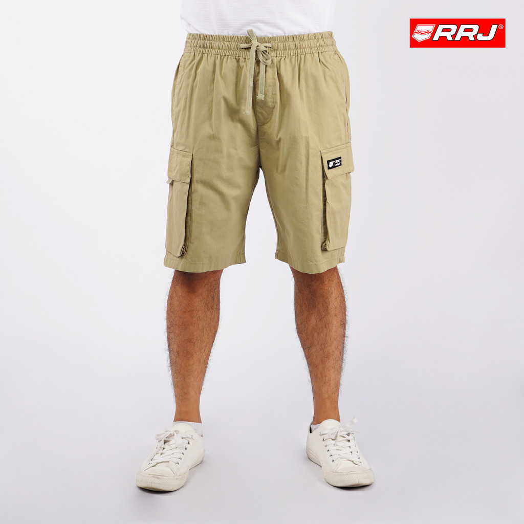 RRJ Basic Cargo Short for Men Regular Fitting Rinse Wash Fabric Short ...