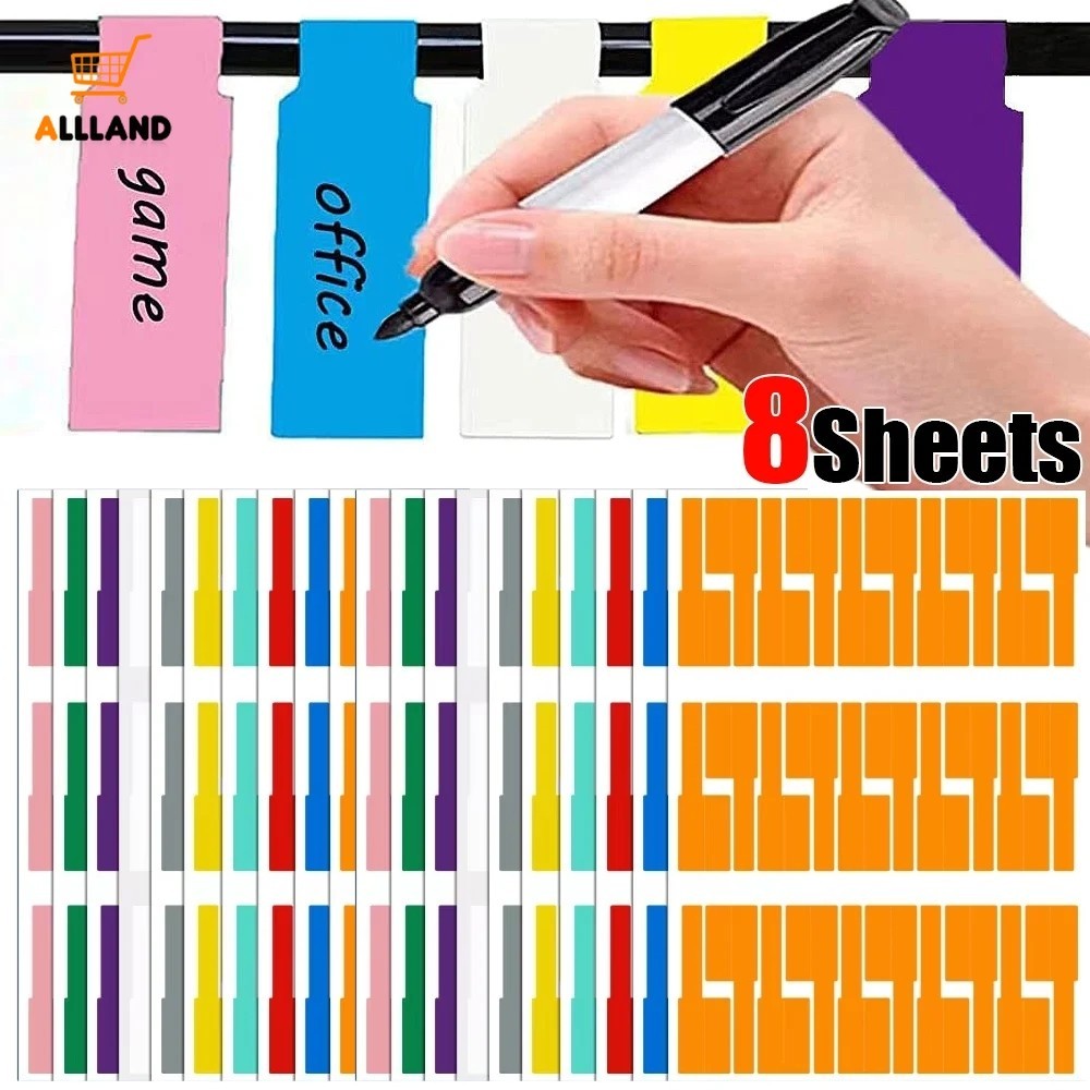 240Pcs Self-adhesive Writable Waterproof Label Stickers Colorful ...