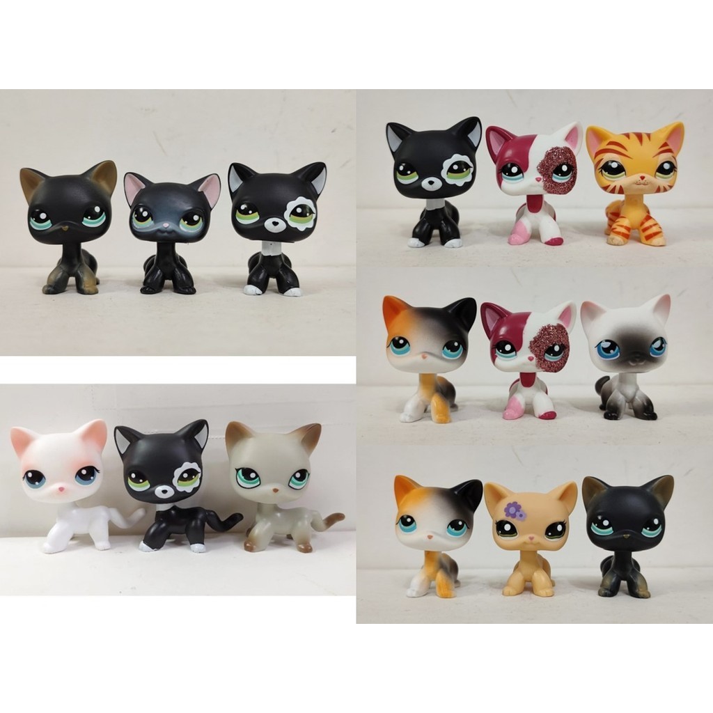 3pcs/lot LPS Toy Pet Shop Short Hair Cat Littlest Pet Shop Kid Toy ...