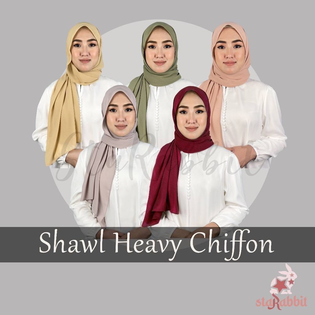 SHAWL KEKNIS PLAIN (HEAVY CHIFFON) | Shopee Philippines