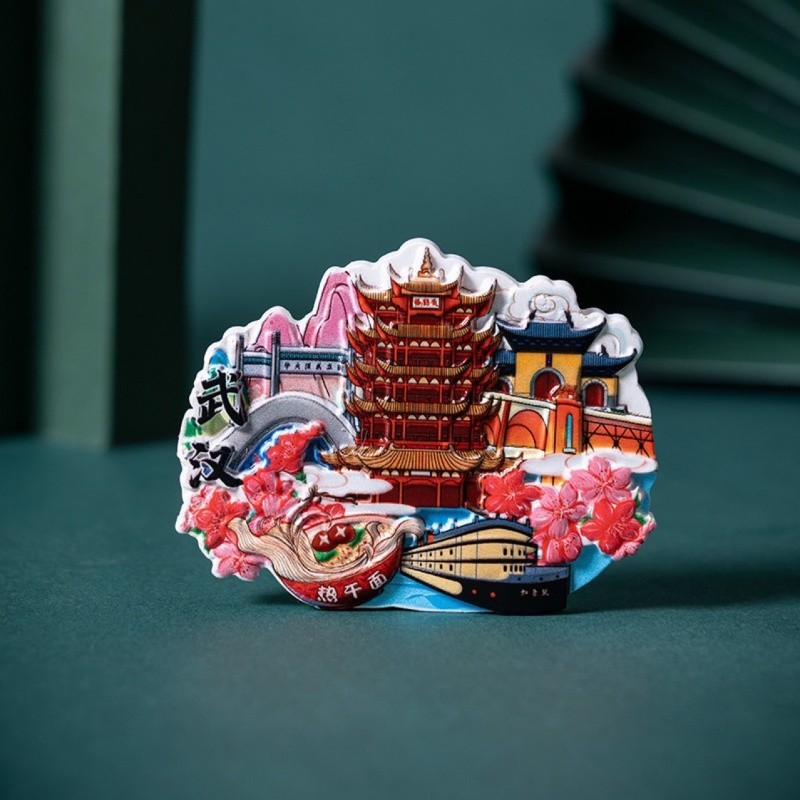 Refrigerator Magnets Chinese Wuhan Refrigerator Magnets Resin Magnetic ...