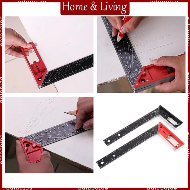 AOTO 12 Combination Frame Square Ruler for Measuring Scribing Drawing ...