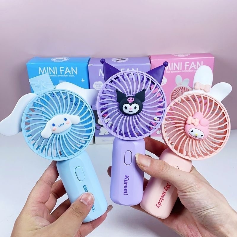 Sanrio Kuromi Mini USB Fan Mymelody Cinnamoroll Portable Handheld ...