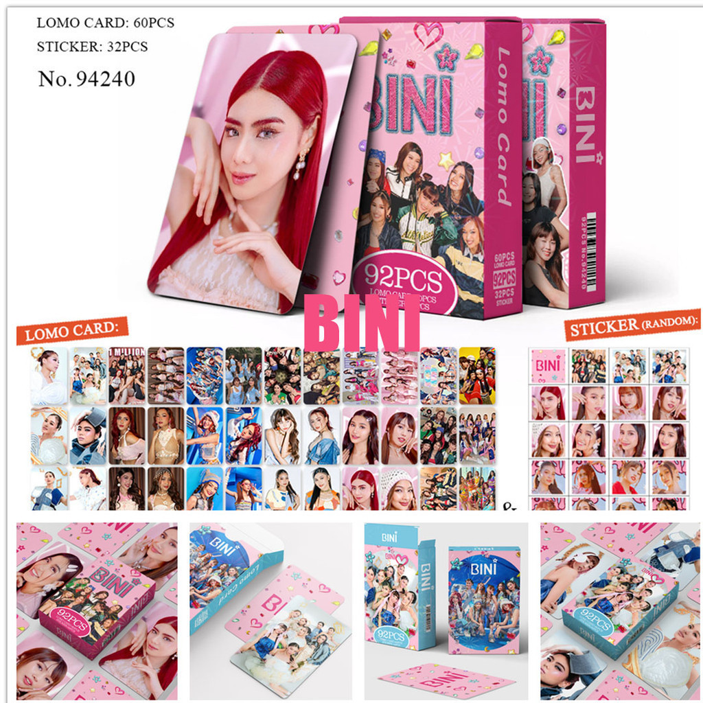Bini 92 Piece Lomo Card Talaarawan Photo Card Holographic Photocards ...