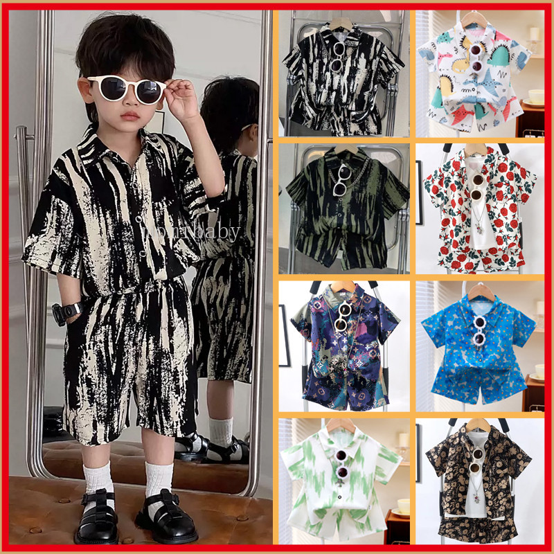 2pcs Set Hawaiian Outfit Fashion Clothes for Kids Boy Terno 1 2 3 4 5 6 ...