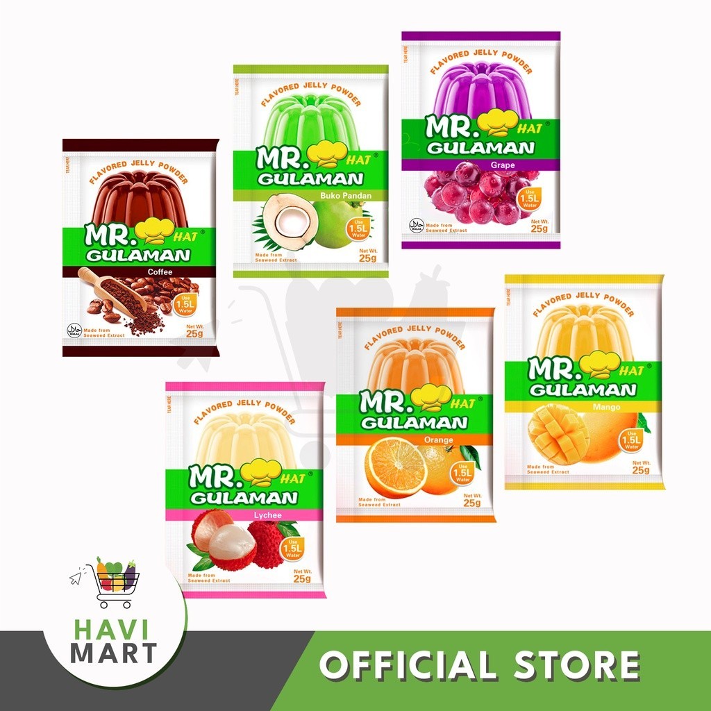 HAVI VIDEO Mr. Hat Gulaman Flavored Gulaman 10pcs | Shopee Philippines
