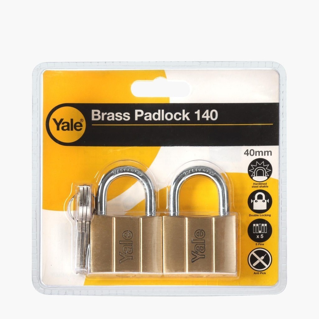 Yale 2-Pack Brass Padlock 40mm | Shopee Philippines