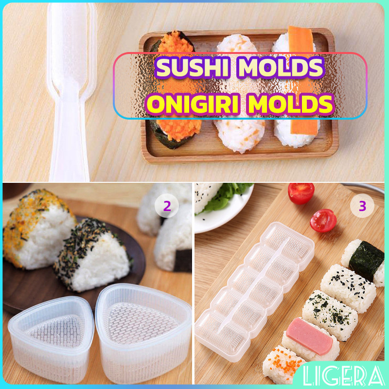 DIY Sushi Bento Mould Japan Onigiri Sushi Mold Non Stick Press Rice Ball Maker Bento Tool Square ...