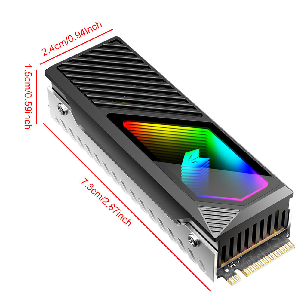 M.2 2280 SSD Heatsink SSD Aluminum Alloy Radiator 5V 3 Pin ARGB M.2 ...