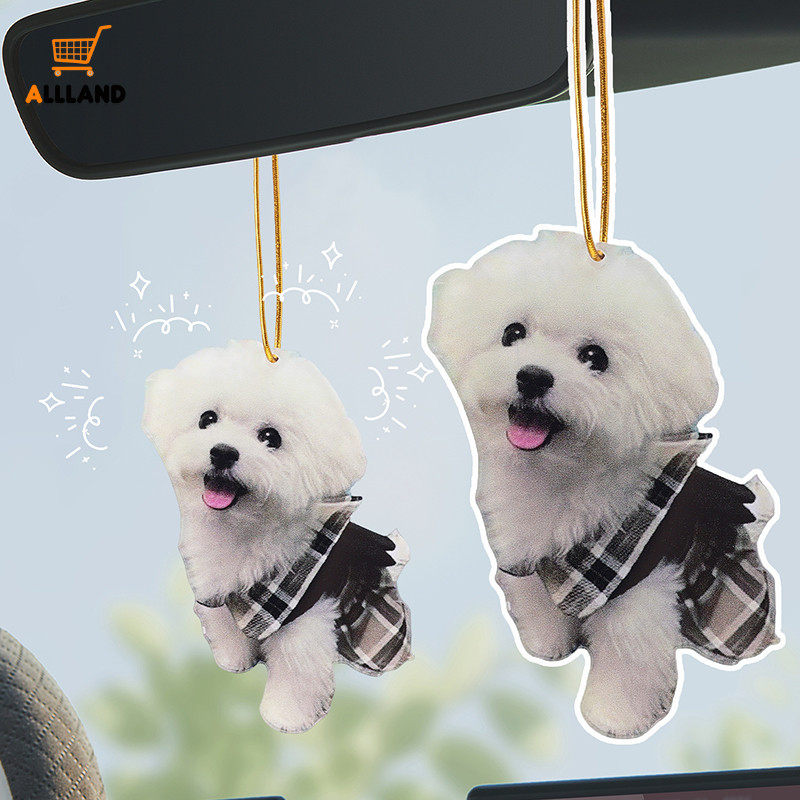 Cute Realistic Acrylic Puppy Tag Car Rearview Mirror Pendant - DIY ...