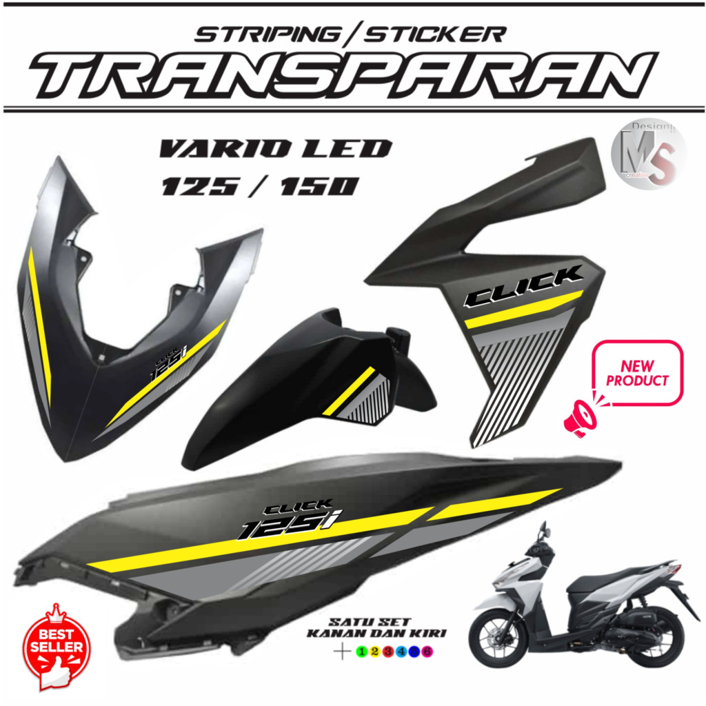Transparent Sticker Vario led old 125 Transparent List Custame COOL ...