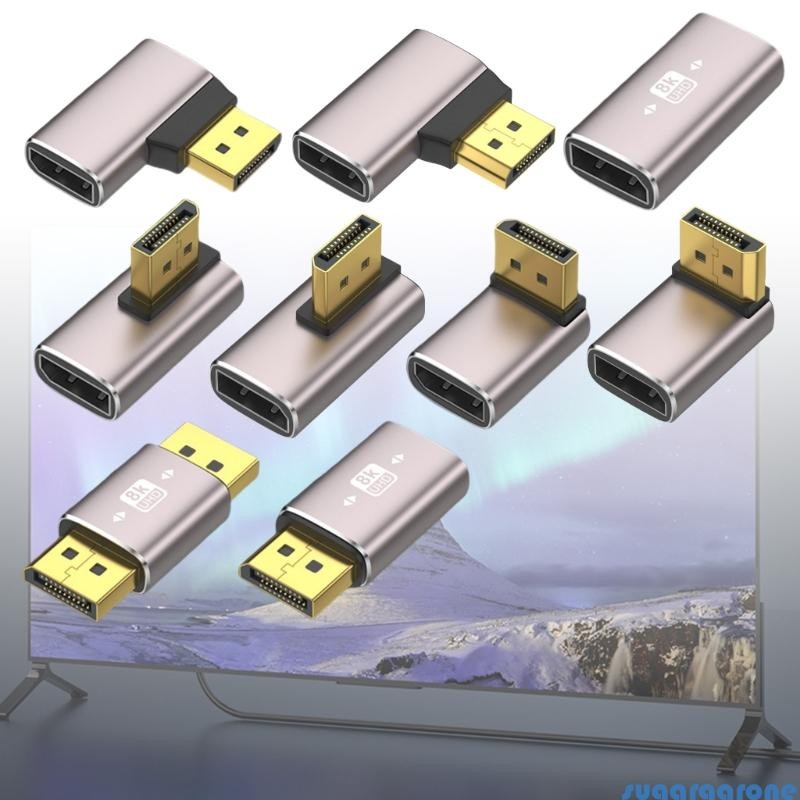 Sugar Displayport 1 4 Adapter 90 Degree DisplayPort Converter 8K 60Hz ...