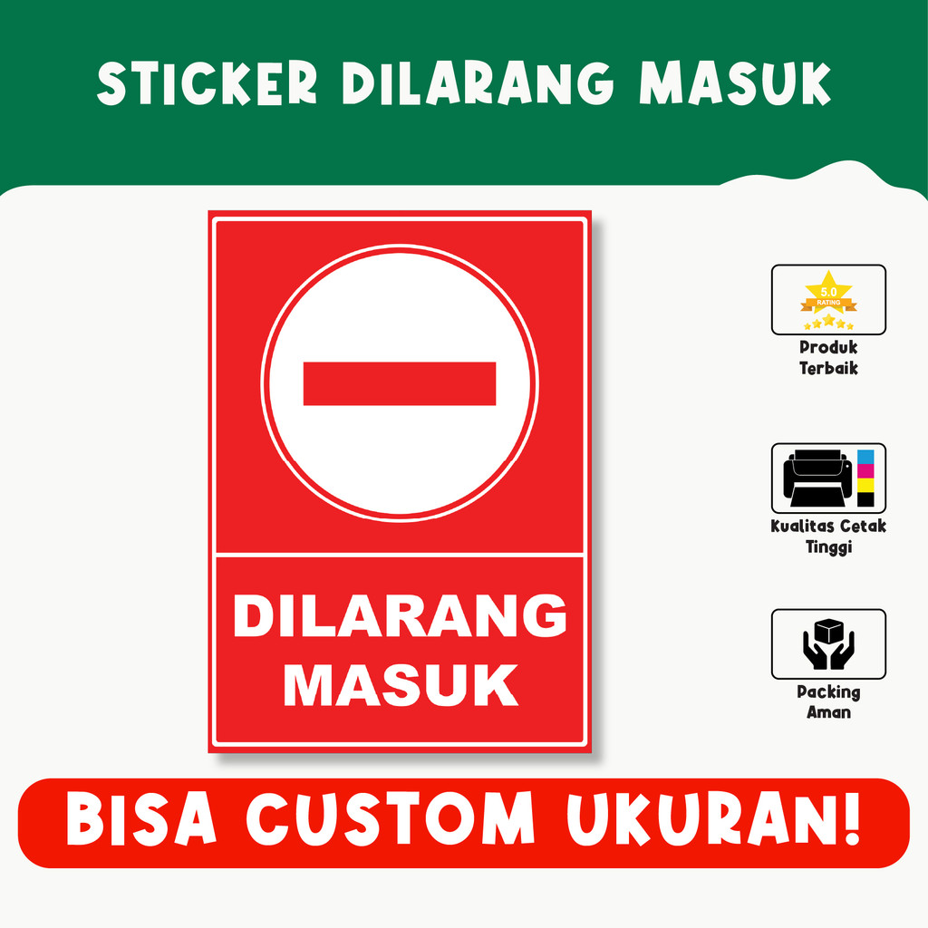 No Entry Sticker – Waterproof, Premium Vinyl, Custom | Shopee Philippines