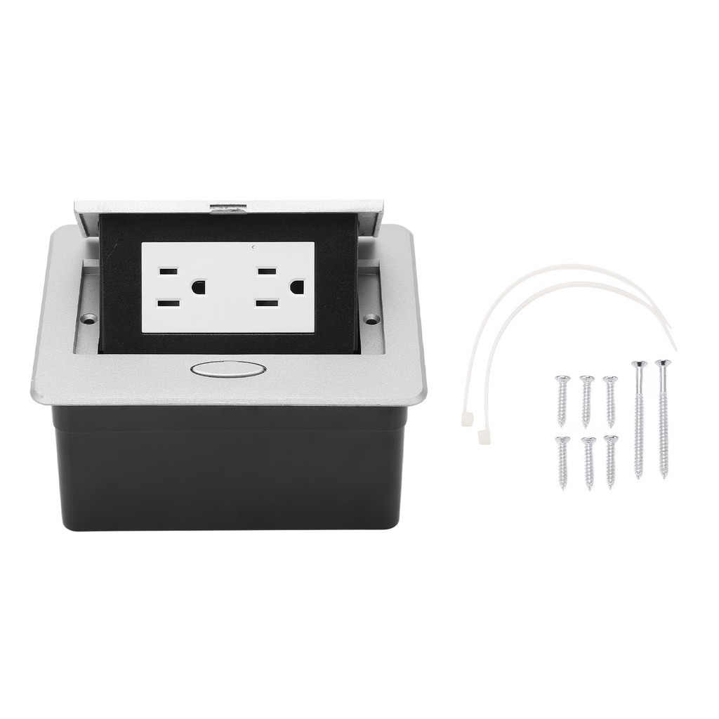 Desktop Socket Concealed Power Strip Table Connection Box 2 Outlets US ...
