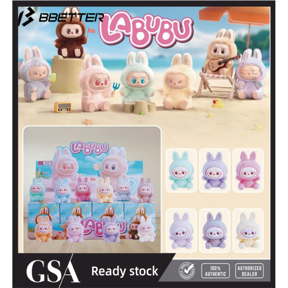 DIY Ornament Labubu Mini Desktop Decoration Figurines Flocked Material ...