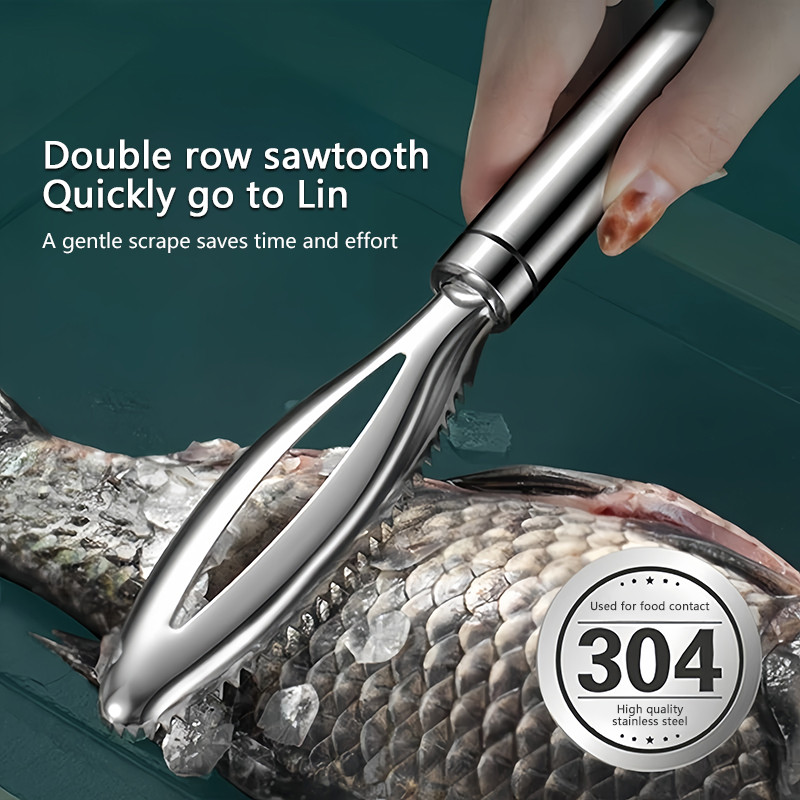 Fish Scaler Brush Fish Scaler Remover Stainless Steel Sawtooth Easily ...
