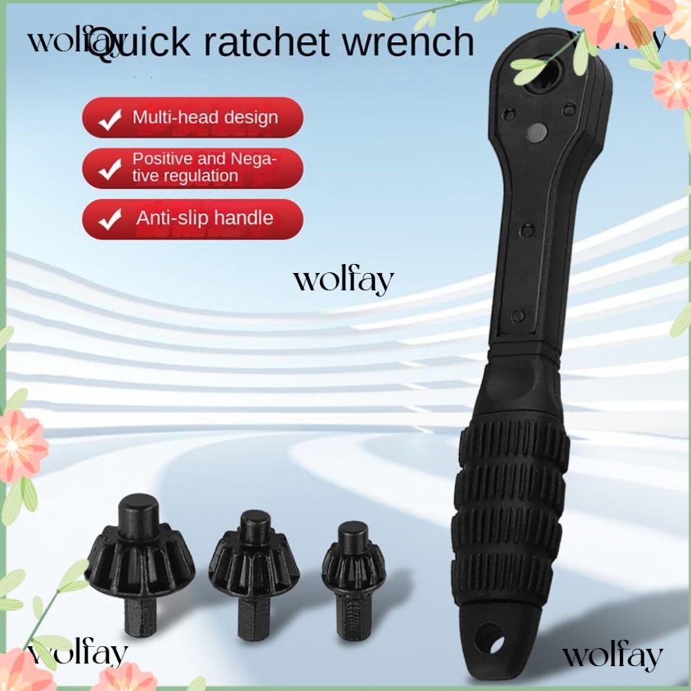WOLFAY Drill Chuck Key Ratchet Spanner, Black Hand Tool Chuck Wrench ...
