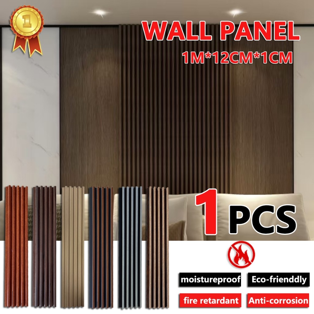 Solid Wood Panel Board Grille Design PVC Background fluted wall panel ...
