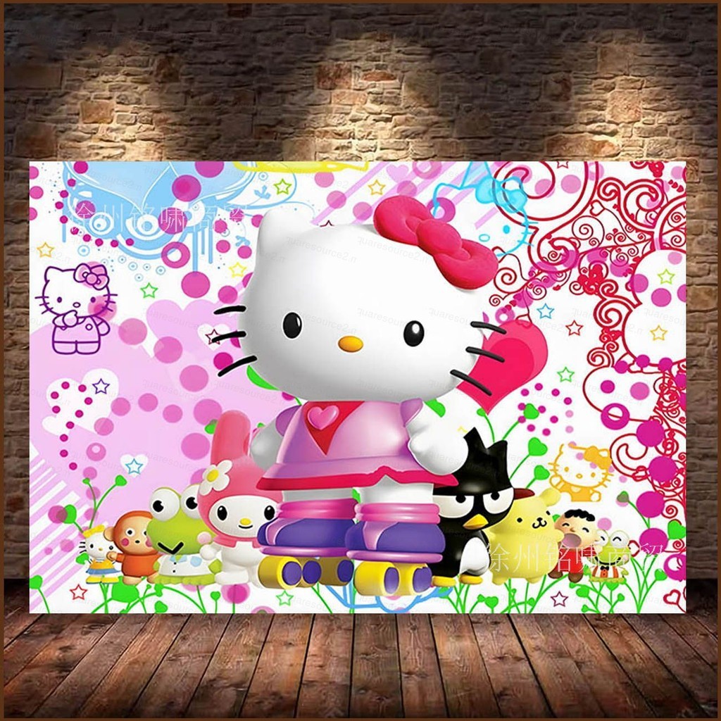 3s Sanrio Hello Kitty Theme decoration Celebrate birthday Party Photo ...