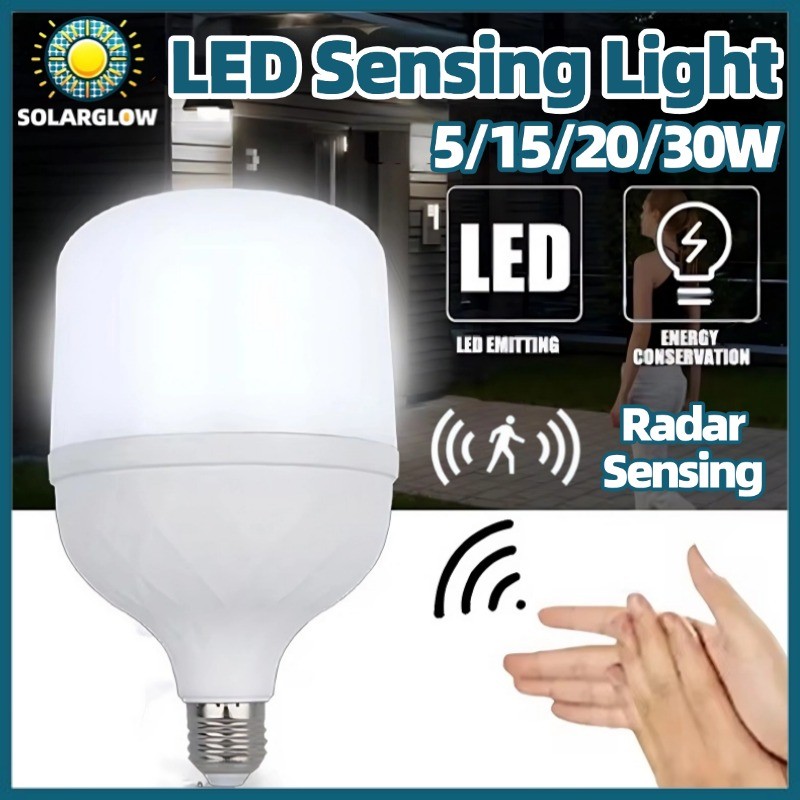 SG LED Sensor Light Bulb Smart Radar Sound Motion Sensor E27 Induction ...
