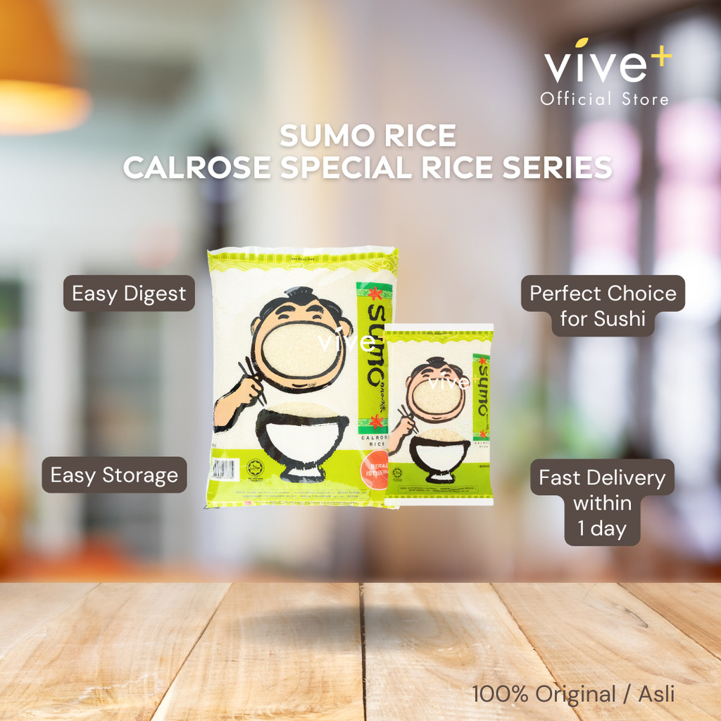 SUMO Rice Calrose Special Japanese Sushi Rice Calrose Beras Sushi Beras ...