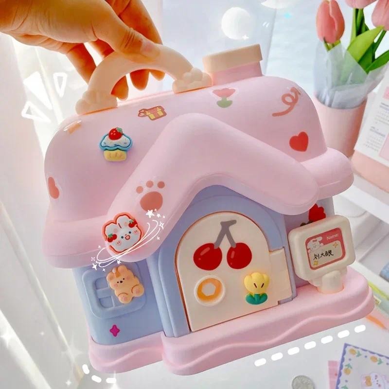 Creative DIY Piggy Bank Cartoon Cute Square Money Boxes Piggy Bank With ...