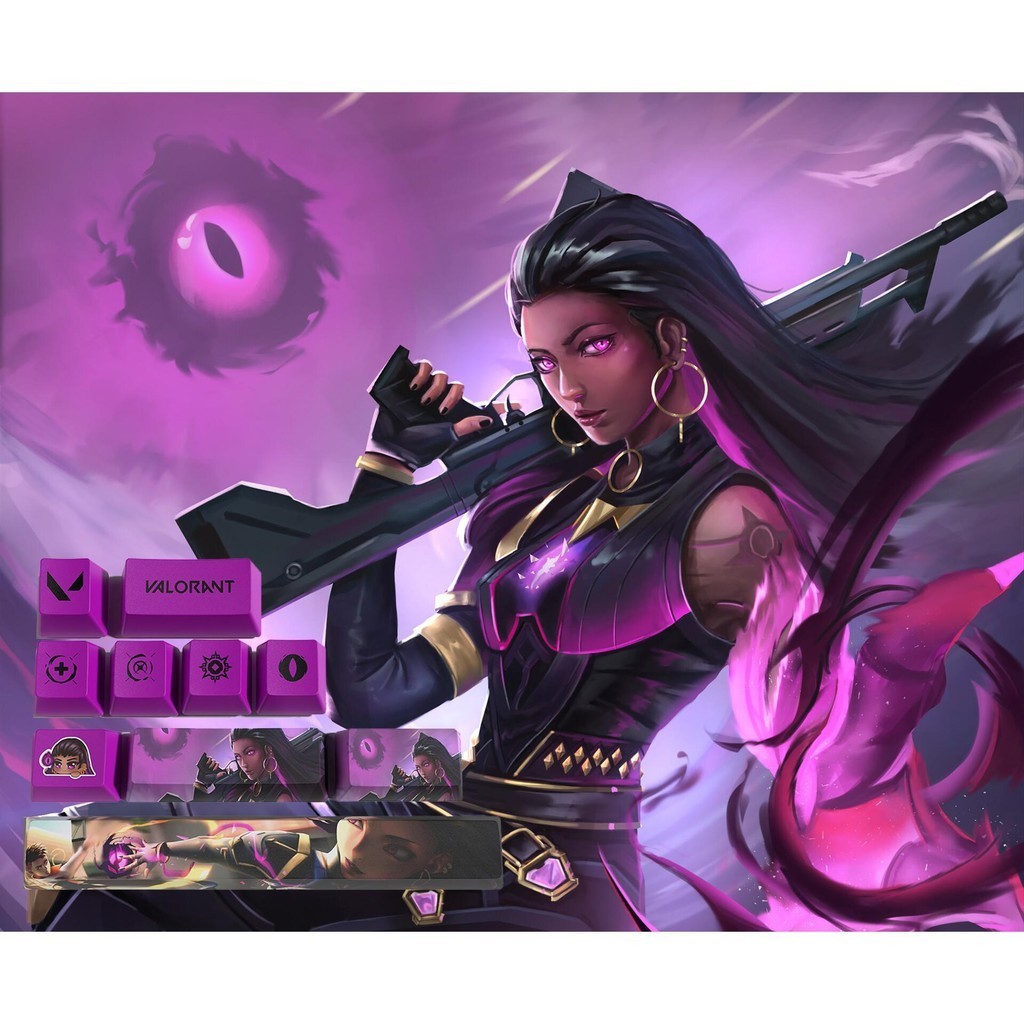 Fearless Contract Keycap Rena 10 Button valorant reyna Keycap Valent ...