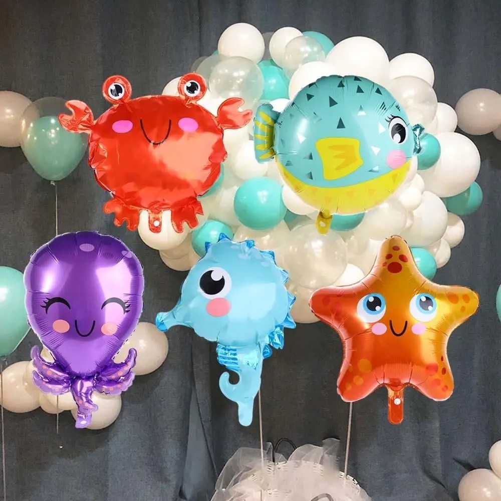 Ocean Theme Sea Animal Balloon Large Shark Dolphin Octopus Sea Animals ...