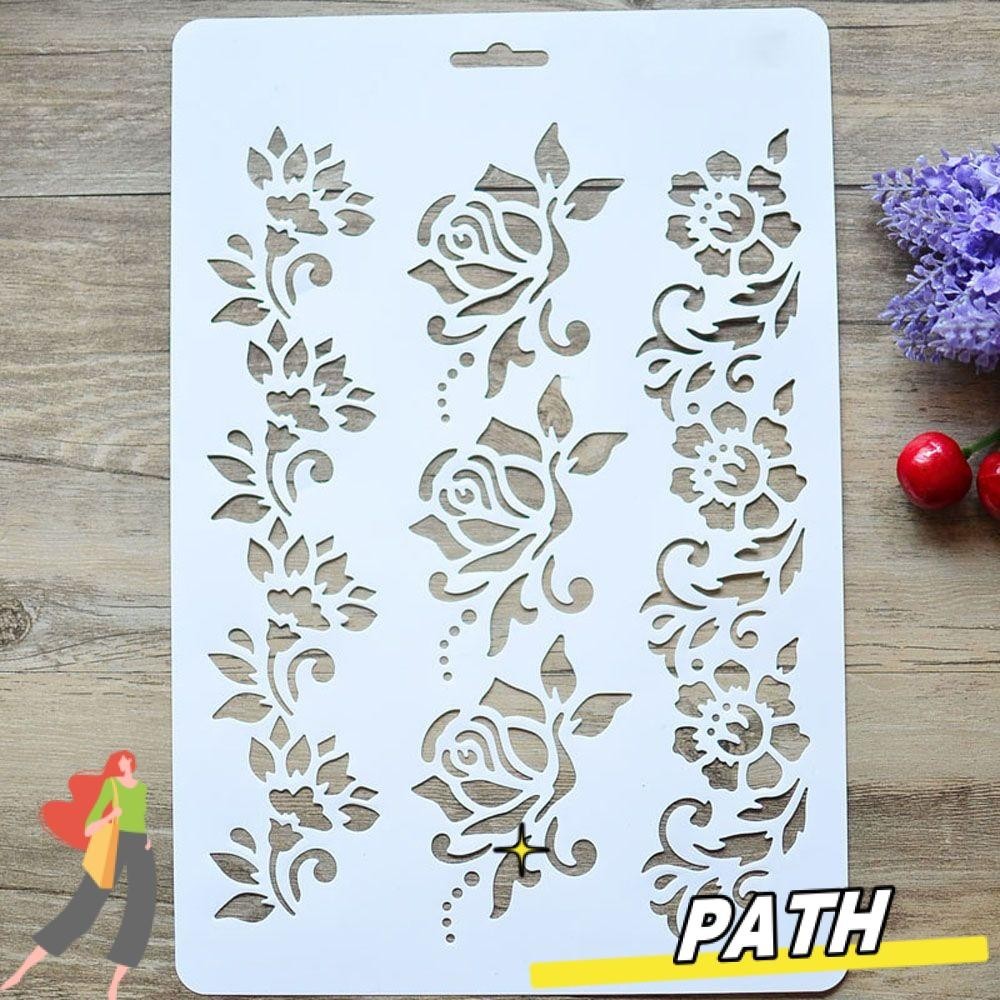 PATH Layering Stencils DIY Scrapbooking Plastic Painting | Shopee ...