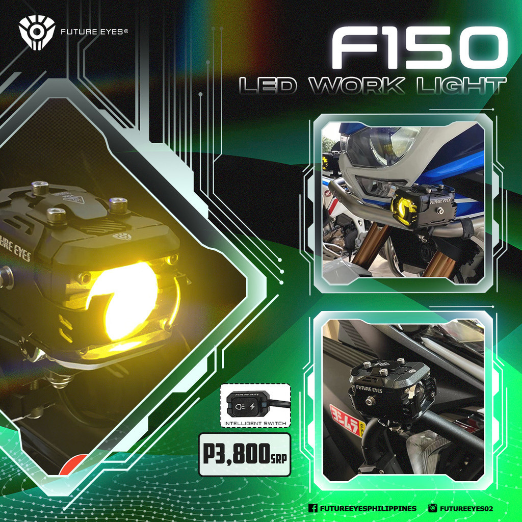 𝗖𝗢𝗗 FUTURE EYES F150 mini driving for motorcycl led light motor lamp ...