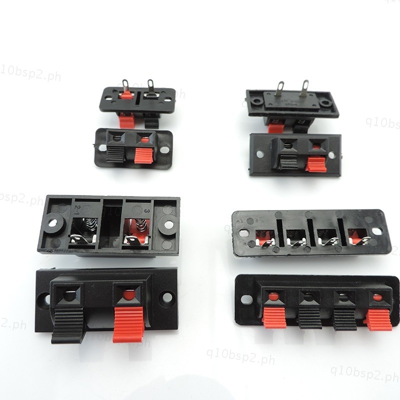 2pcs/lot Connector Terminal 2P 4P Push In Jack Spring Load Audio ...