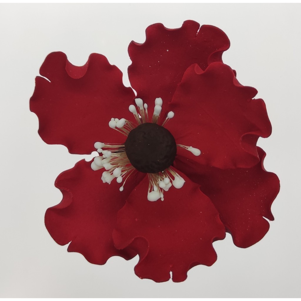 Anemone Red Edible Cake Topper Gumpaste Flowers sugar flowers | Shopee ...