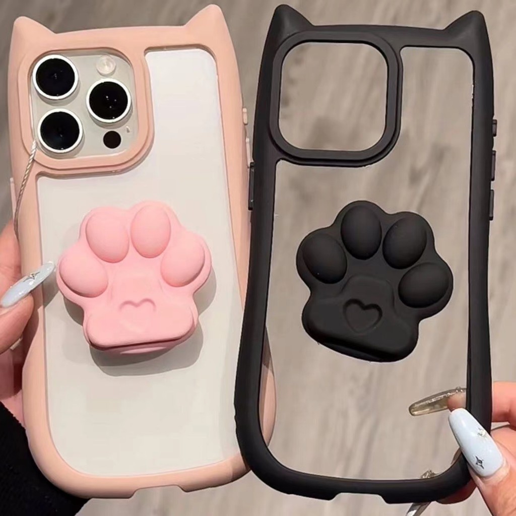 High-Quality Soft Silicone Cute Cat's Ears Shape Phone Case for iPhone ...