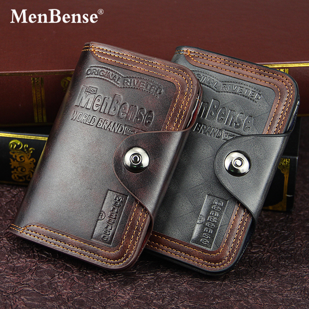 New Men Wallet PU Short Male Purse with Coin Pocket Card Holder Brand ...