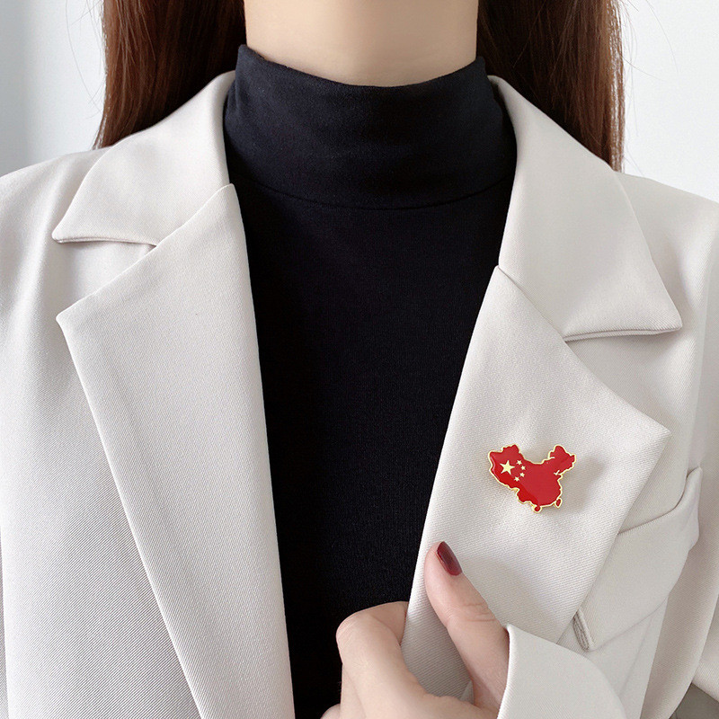 China five-star Red flag map flag brooch | Shopee Philippines