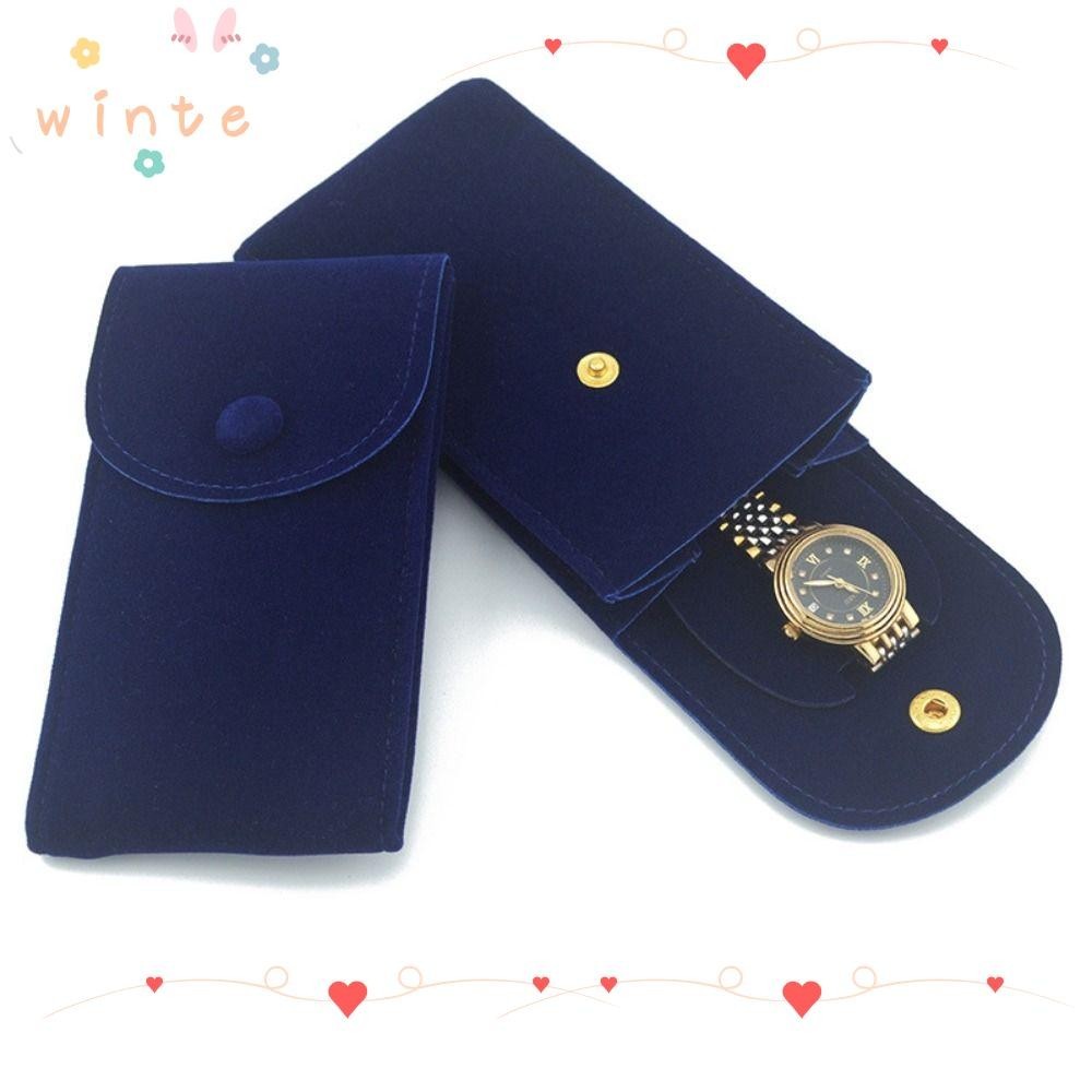 WINTE Watches Pouch, Snap Flannelette Watch Boxes , Portable Dust ...