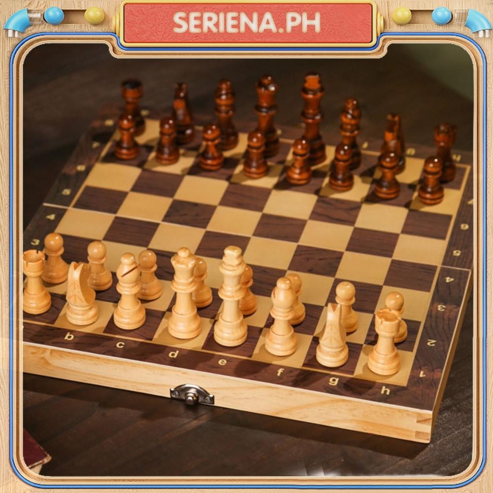 [Seriena.ph] Wooden Checkers 2.2in King Figures 32PCS Chess Pieces Only ...