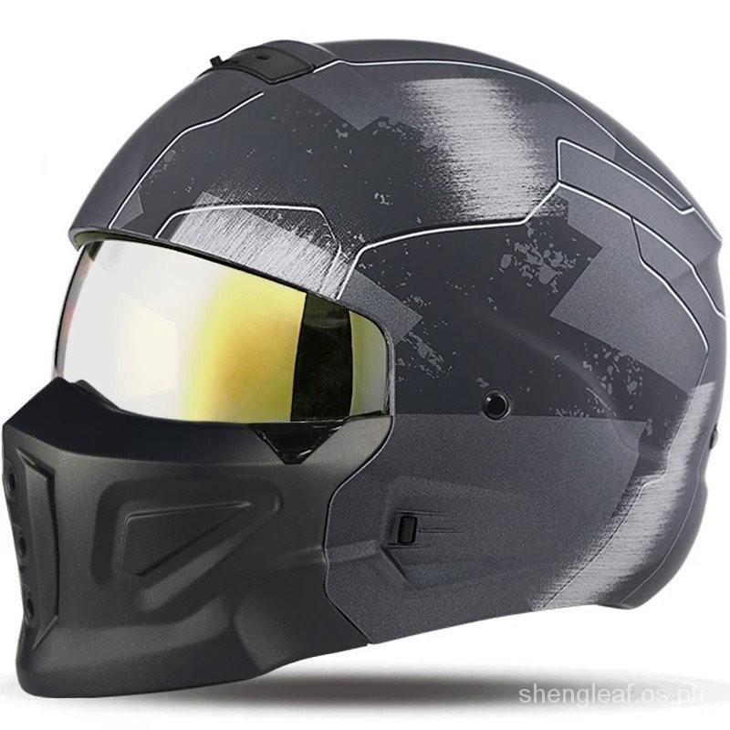 Motorcycle Helmet Combination helmet Full face helmet Locomotive Half ...
