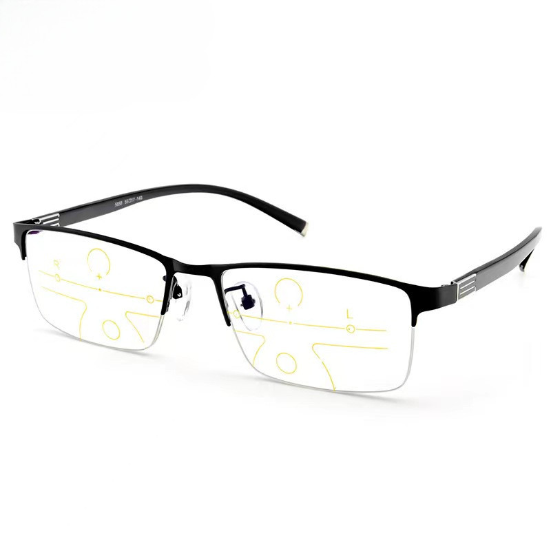 Simple Business Progressive Anti Radiation Reading Glasses For Men With ...