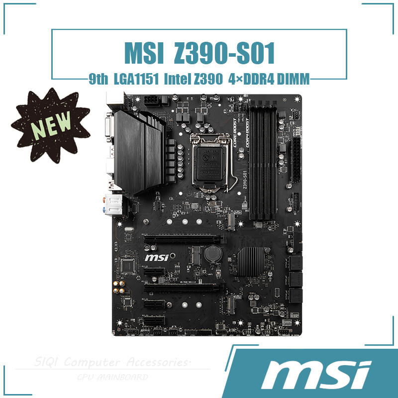 MSI Z390-S01 Motherboard LGA 1151 4×DDR4 DIMM Using Intel Z390 chipset ...
