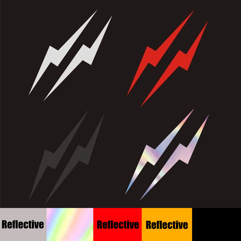 Unique Simple Stickers 2 PCS Lightning Stickers Motorcycle Electric Car ...