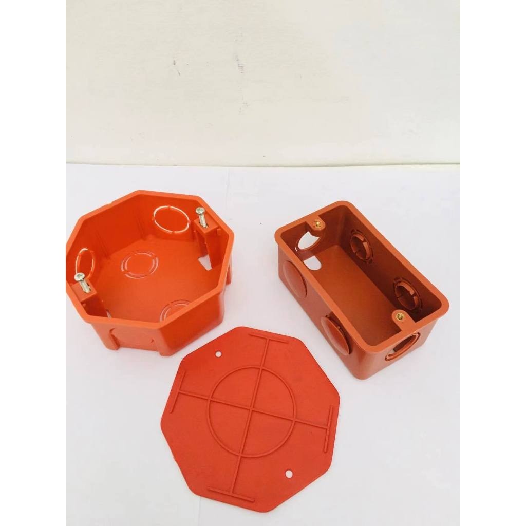 PVC orange Junction box, Utility box, Junction box cover | Shopee ...