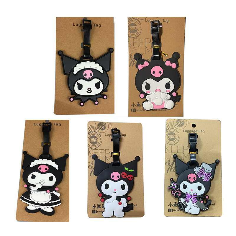 Cartoon Kuromi Melody Luggage Tag Suitcase ID Address Name Holder ...