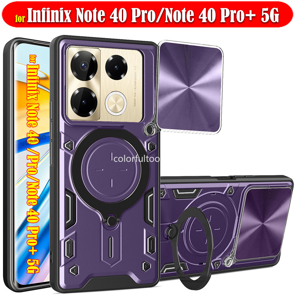 For Infinix Note 40 Pro Plus 40Pro+ Note40 Note40Pro 4G 5G Push Slide ...