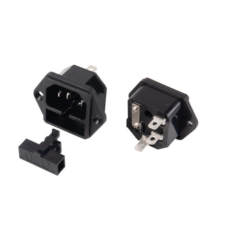 AC AC power tail socket 250V 10A Taiwan Rongfeng three-pin character ...