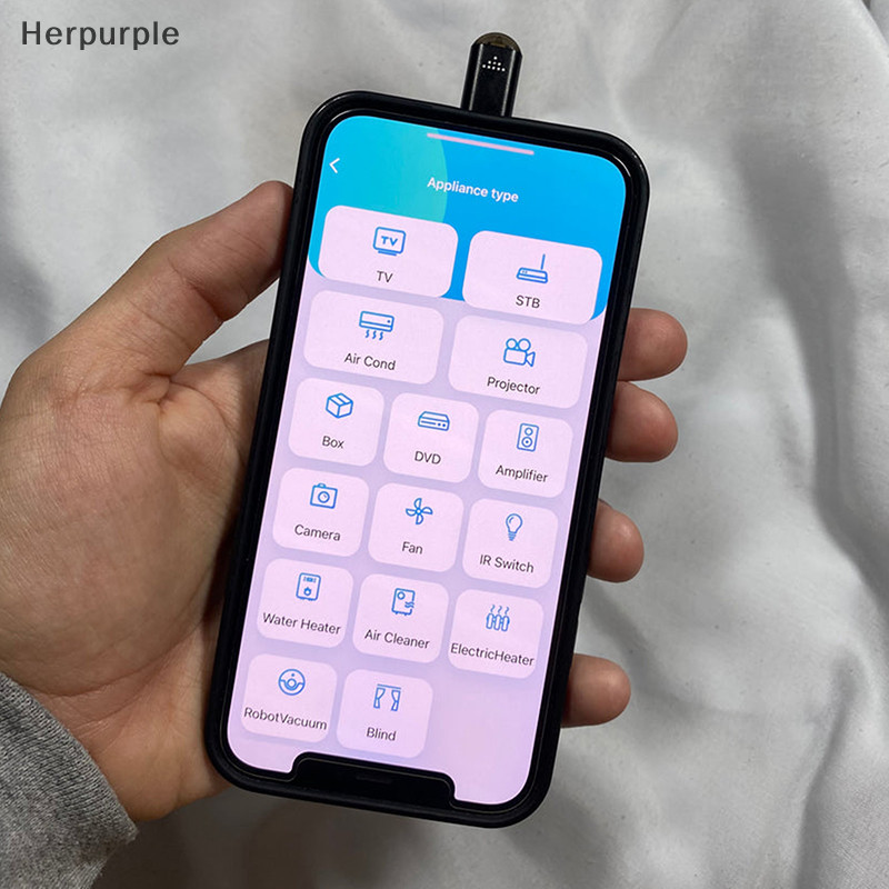 HER Type-C Lightning Smart IR Remote Control Phone APP Mini Adapter ...