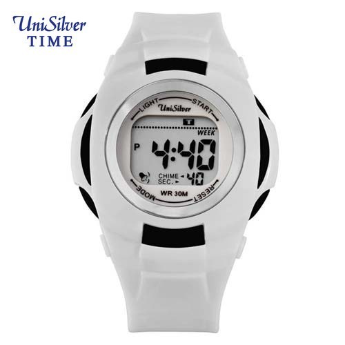 UniSilver TIME Champster Kid's White Digital Rubber Watch KW2204-2011 ...